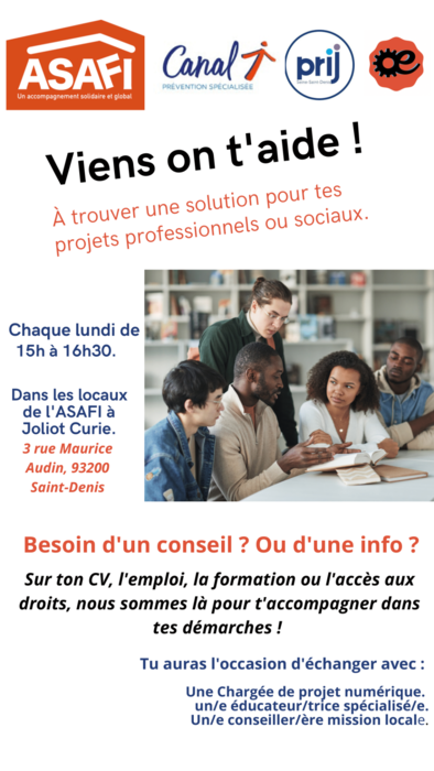 Besoin d'un conseil, d'une info ? : Permanences à Joliot-Curie ...